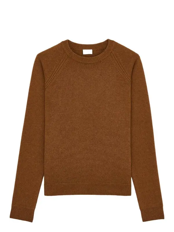 Saint Laurent Cassandre Crewneck Jumper - Brown