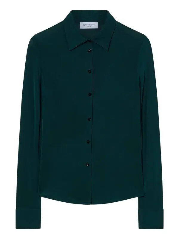 Serena Bute Jersey Stretch Fit Shirt - Green