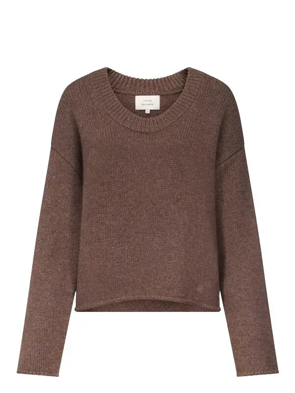 Loulou De Saison Cashmere U-neck Sweater - Brown