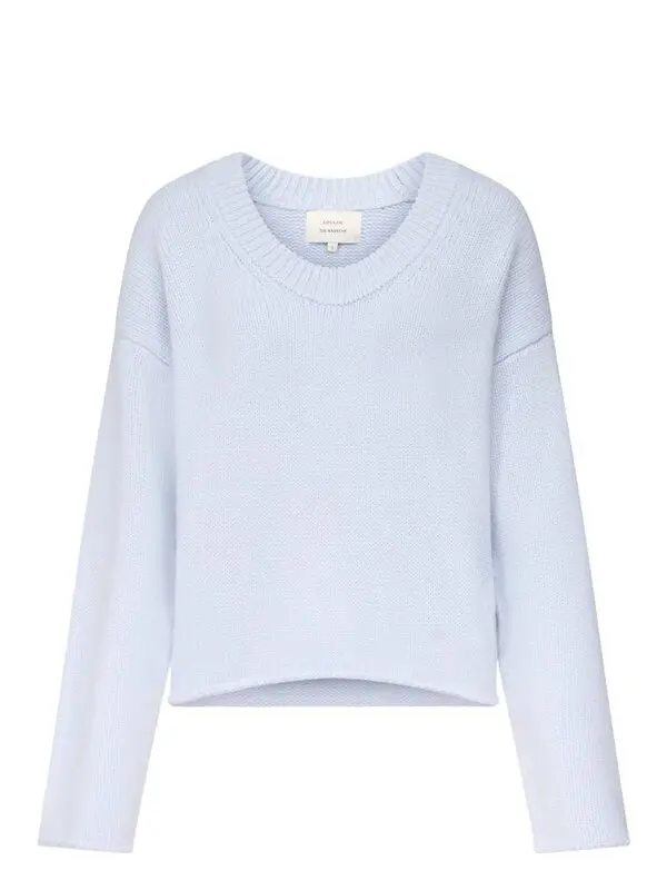 Loulou De Saison Cashmere U-neck Sweater - Light  Blue