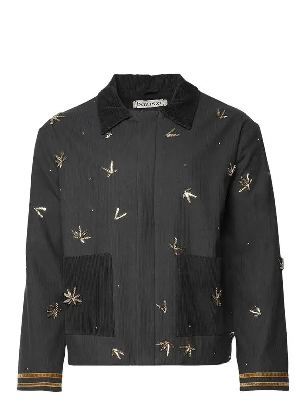 BAZISZT Baziiszt Plomb Jacket With Sequin Embellishments - Grey