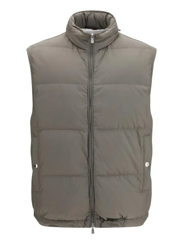 Brunello Cucinelli Sleeveless Padded Gilet - Gray