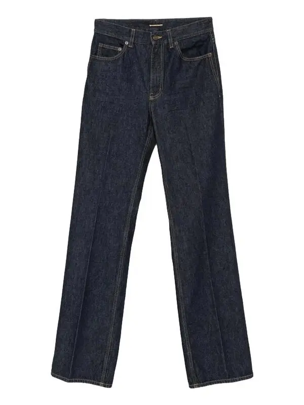 Saint Laurent Denim Wide-leg Jeans - Blue