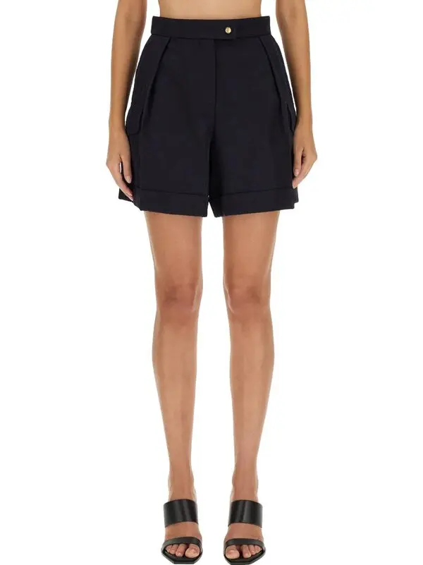 Alexander McQueen Wool Cargo Shorts - Blue