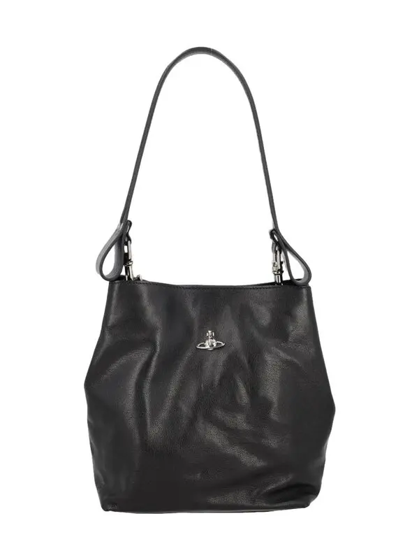 VIVIENNE WESTWOOD Leather Bucket Bag - Black