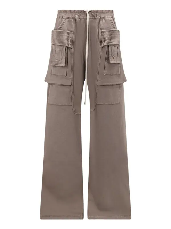 Rick Owens Cotton Cargo Trousers - Gray