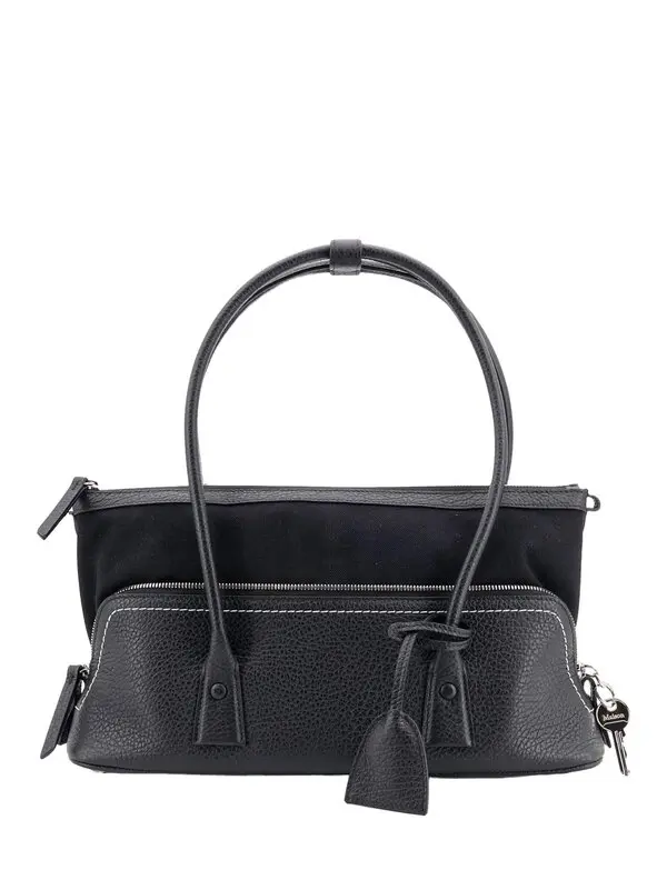 MAISON MARGIELA 5ac Shoulder East West Leather Shoulder Bag - Black