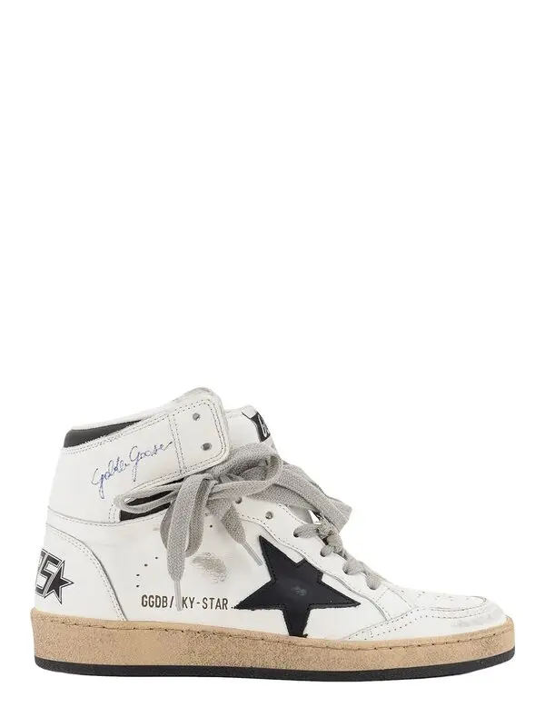 GOLDEN GOOSE Sky Star Leather High-top Sneakers - Multicolor