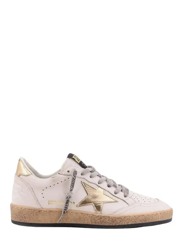 GOLDEN GOOSE Ball Star Leather Sneakers With Side Logo - Multicolor