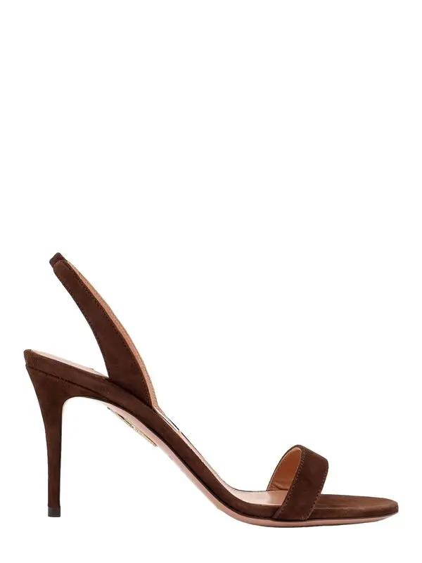 AQUAZZURA So Nude Suede Sandals - Multicolor