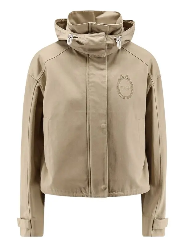 Dior Cotton Jacket With Medallion Embroidery - Cream