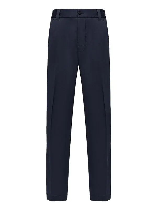 Moncler Tailored Cotton Trousers - Blue