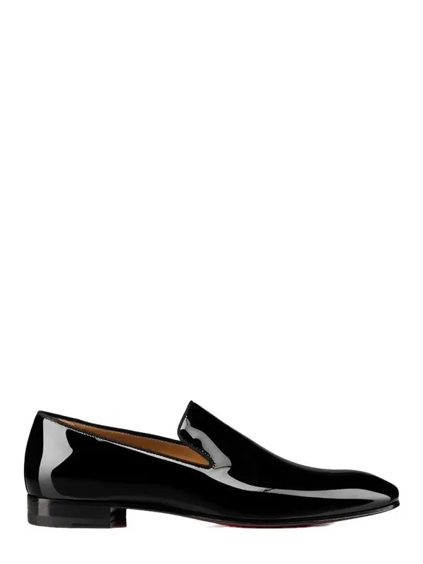 CHRISTIAN LOUBOUTIN Dandelion Shiny Leather Loafers - Black