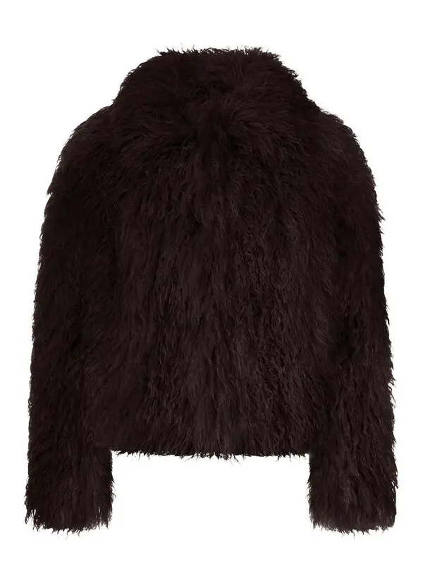 Tagliatore Short Curly Sheepskin Jacket - Cream