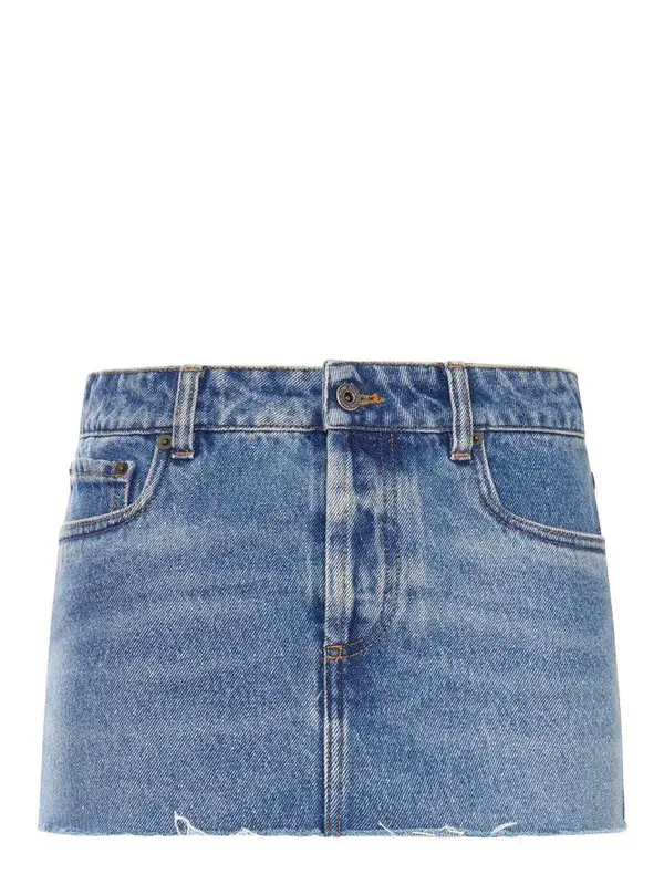 Miu Miu Denim Mini Skirt - Multicolor