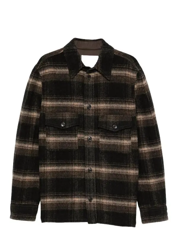 Isabel Marant Étoile Checked Spread Collar Long Sleeve Jacket - Black