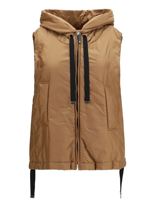 Max Mara Hooded Padded Vest - Brown