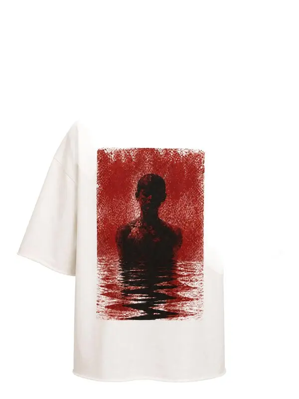 MYSIMPLICATED Horizon Oversized Cotton Tee - Red