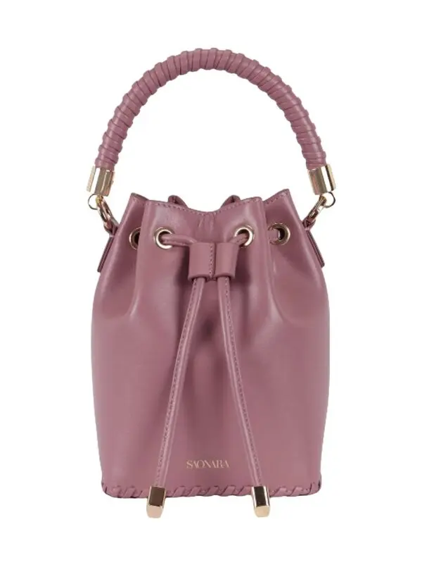 SAONARA BRAND Saonara Rosae Leather Mini Bucket Bag - Pink