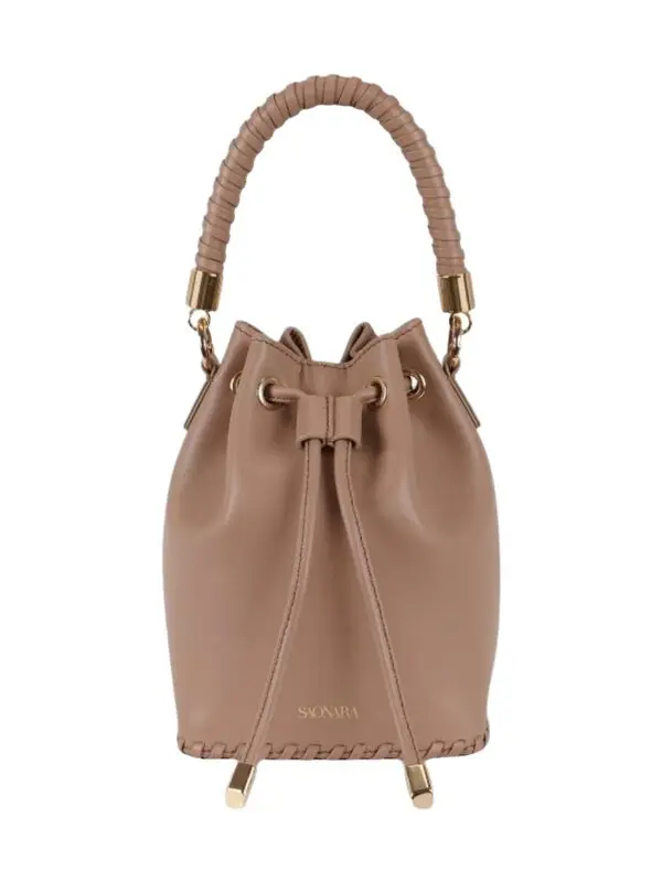 SAONARA BRAND Saonara Mini Bucket Bag In Calf Leather - Black