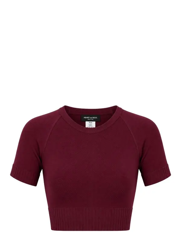 HEART AND SOUL Amarena Cross Activewear Crop Top - Red