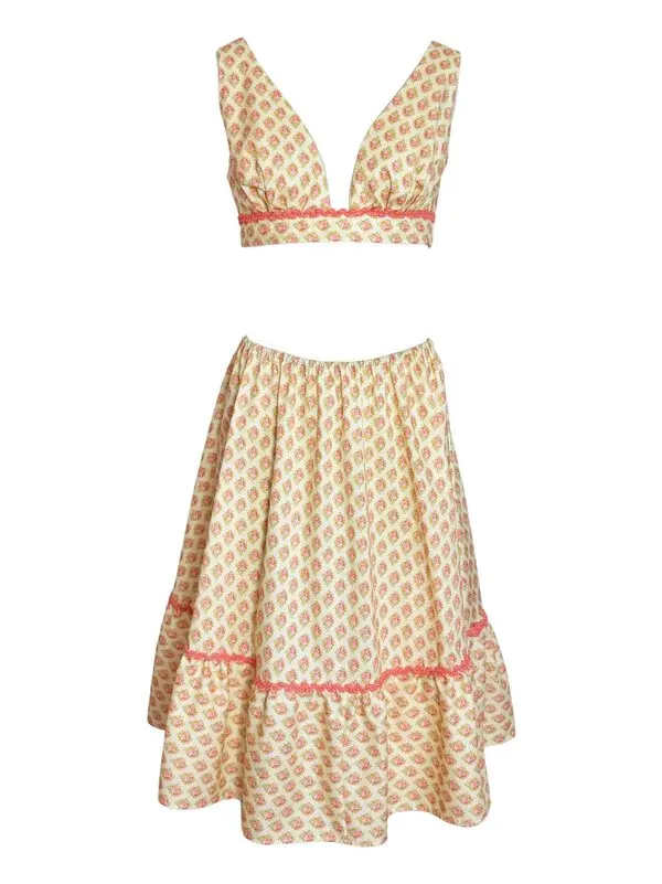 COUTURE TO YOUR DOOR Limited Edition Cotton Co-ord Set - Pink/yellow