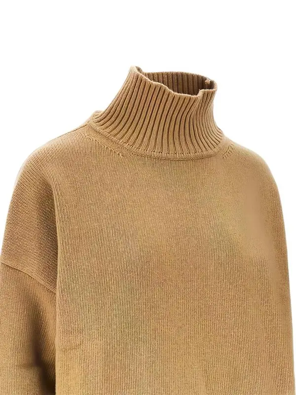 Max Mara High-neck Virgin Wool Sweater - Brown