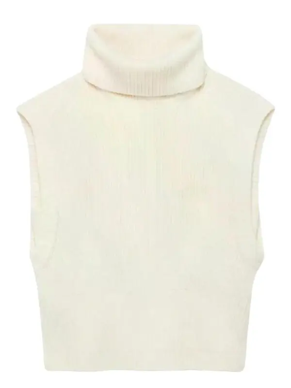 Simkhai Ribbed Roll-neck Sleeveless Jumper - White