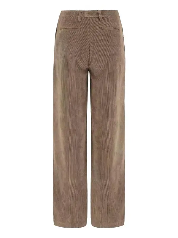 F.IT Corduroy Wide-leg Trousers - Brown