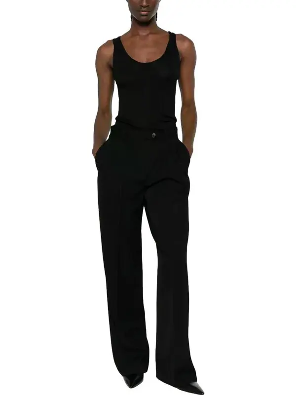 THE ROW Danel Ribbed-knit Vest - Black