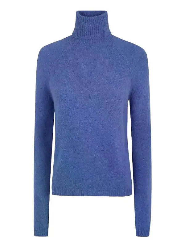 BASE Alpaca Roll Neck Sweater - Blue