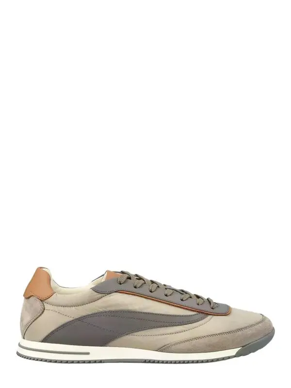 Brunello Cucinelli Leather-trim Panelled Sneakers - Neutrals