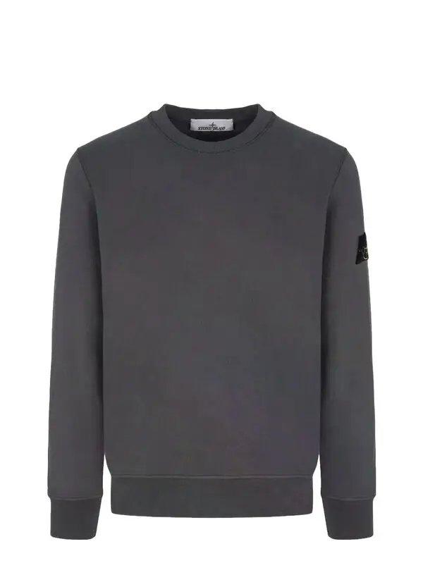 Stone Island 6100060 Organic Cotton Fleece Sweatshirt - Grey