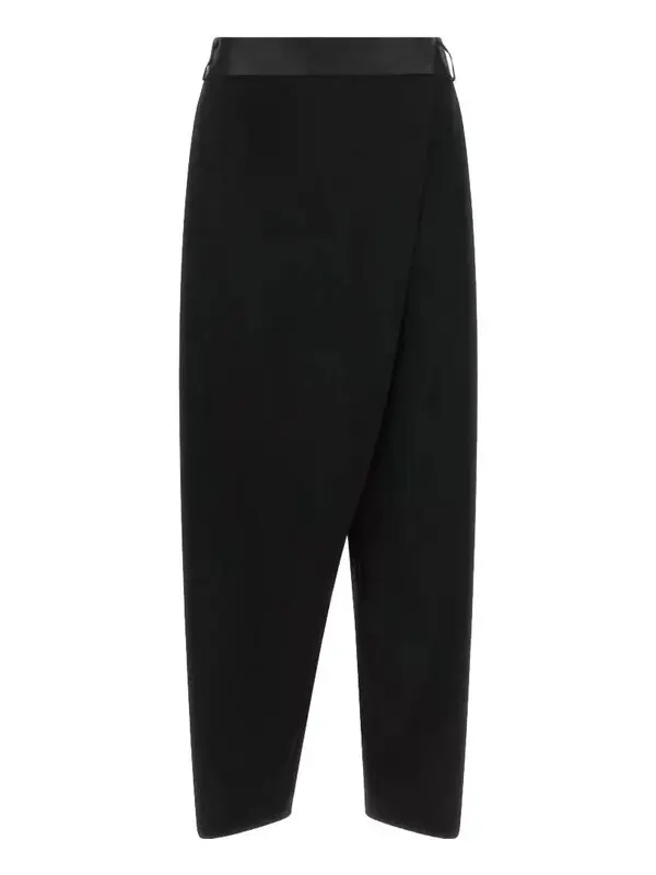 Alberto Biani Asymmetrical-panel Tapered Trousers - Black
