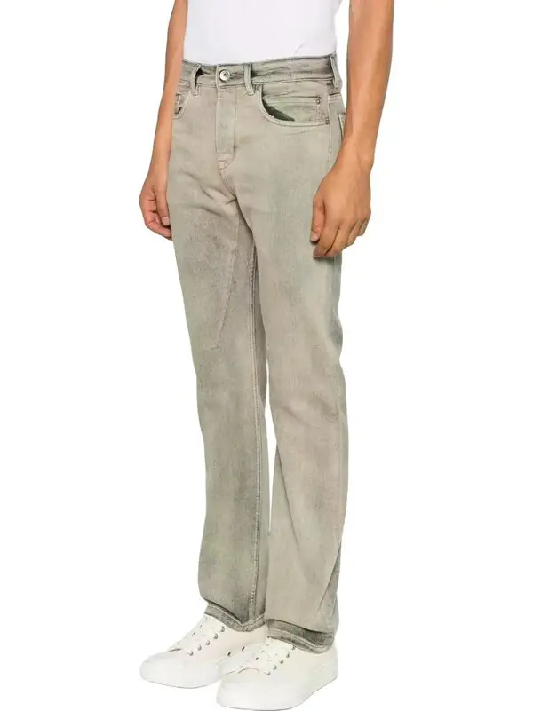 Rick Owens Fog Cut Faded Effect Jeans - Grey