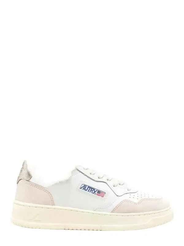 AUTRY Medalist Shearling-trim Sneakers - White