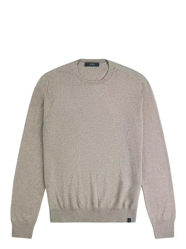 FAY Crew-neck Wool Sweater - Grey