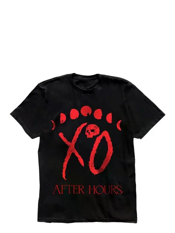 THE WEEKND Xo Moon Phase Logo-print T-shirt - Black