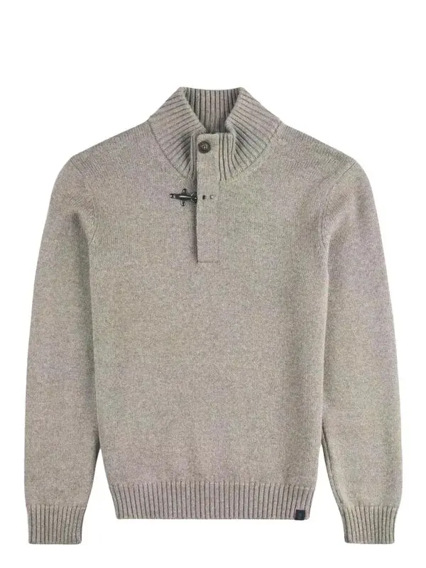 FAY Toggle-fastening Wool Sweater - Neutrals