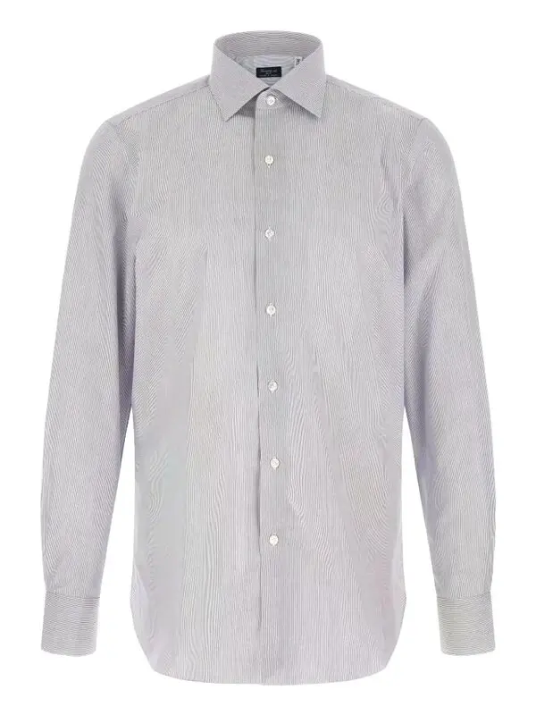 FINAMORE 1925 Napoli Striped Shirt - White