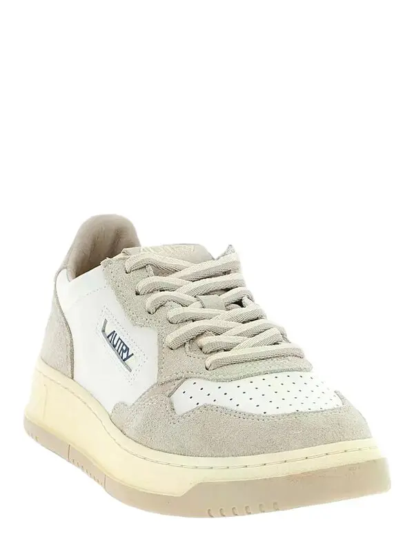 AUTRY Medalist Low Suede-panelled Sneakers - White