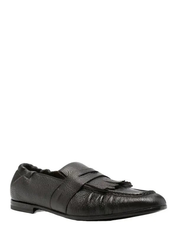 SPINA Fringed Detail Loafers - Brown