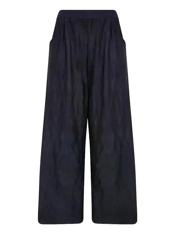 MARIA CALDERARA Crinkled Effect Palazzo Pants - Blue