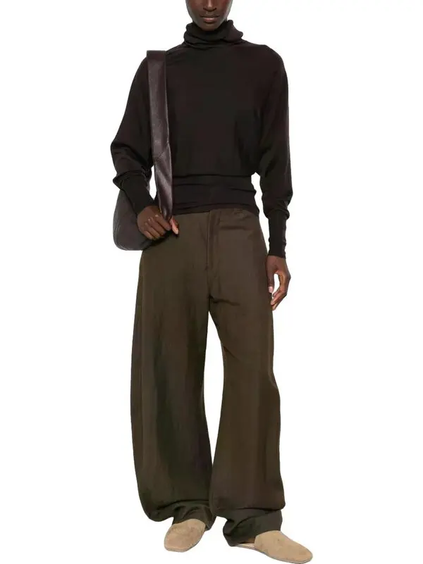 Soeur Wool Roll-neck Knit - Brown