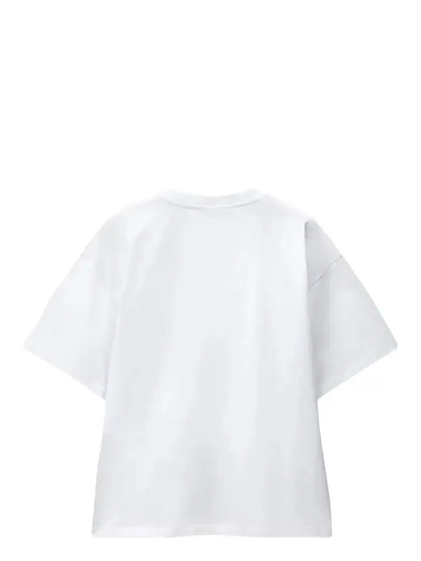 Versace Embroidered Cotton-jersey T-shirt - White