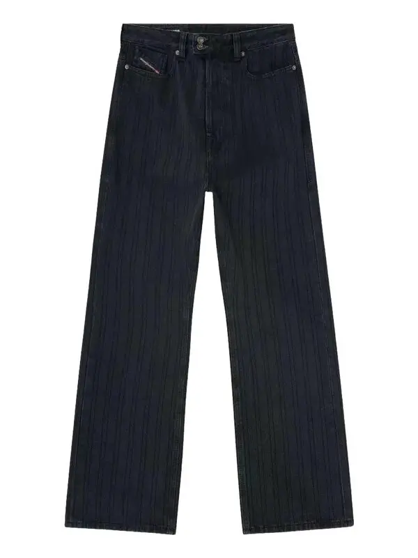 DIESEL® Relaxed Fit Straight Leg Jeans - Black