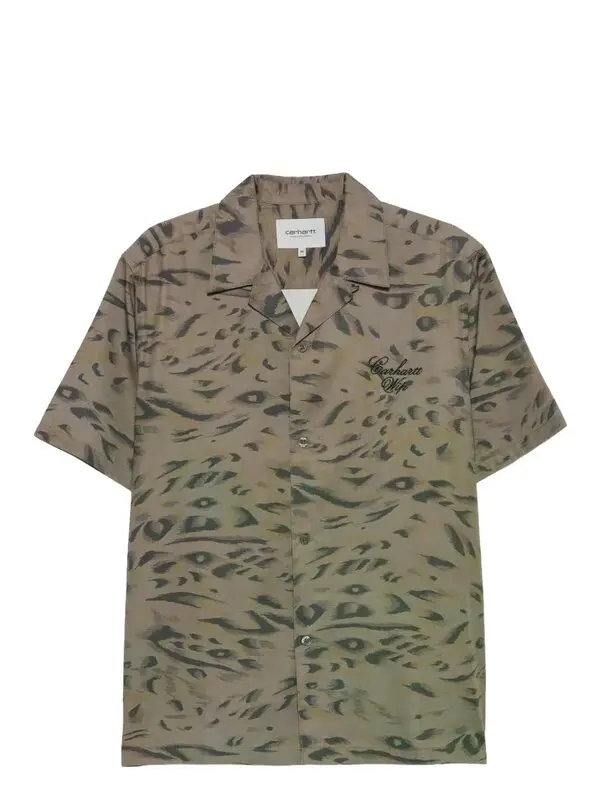 Carhartt Work In Progress Travon Embroidered-logo Shirt - Green