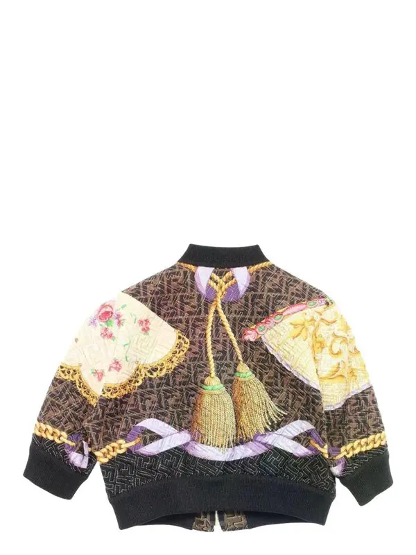 Fendi S 2010s Fendace Zucca Blouson Jacket - Brown