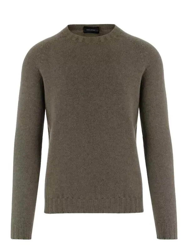 Tagliatore Crew Neck Raglan Sleeve Sweater - Grey