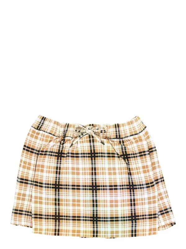 VIVIENNE WESTWOOD Check Pleated Skirt - Neutrals